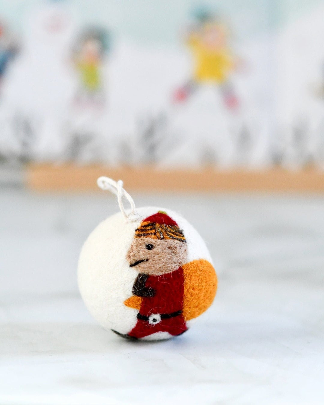 Felt Christmas Elf Bauble Ornament, Fair Trade Christmas Ornaments - Etsy