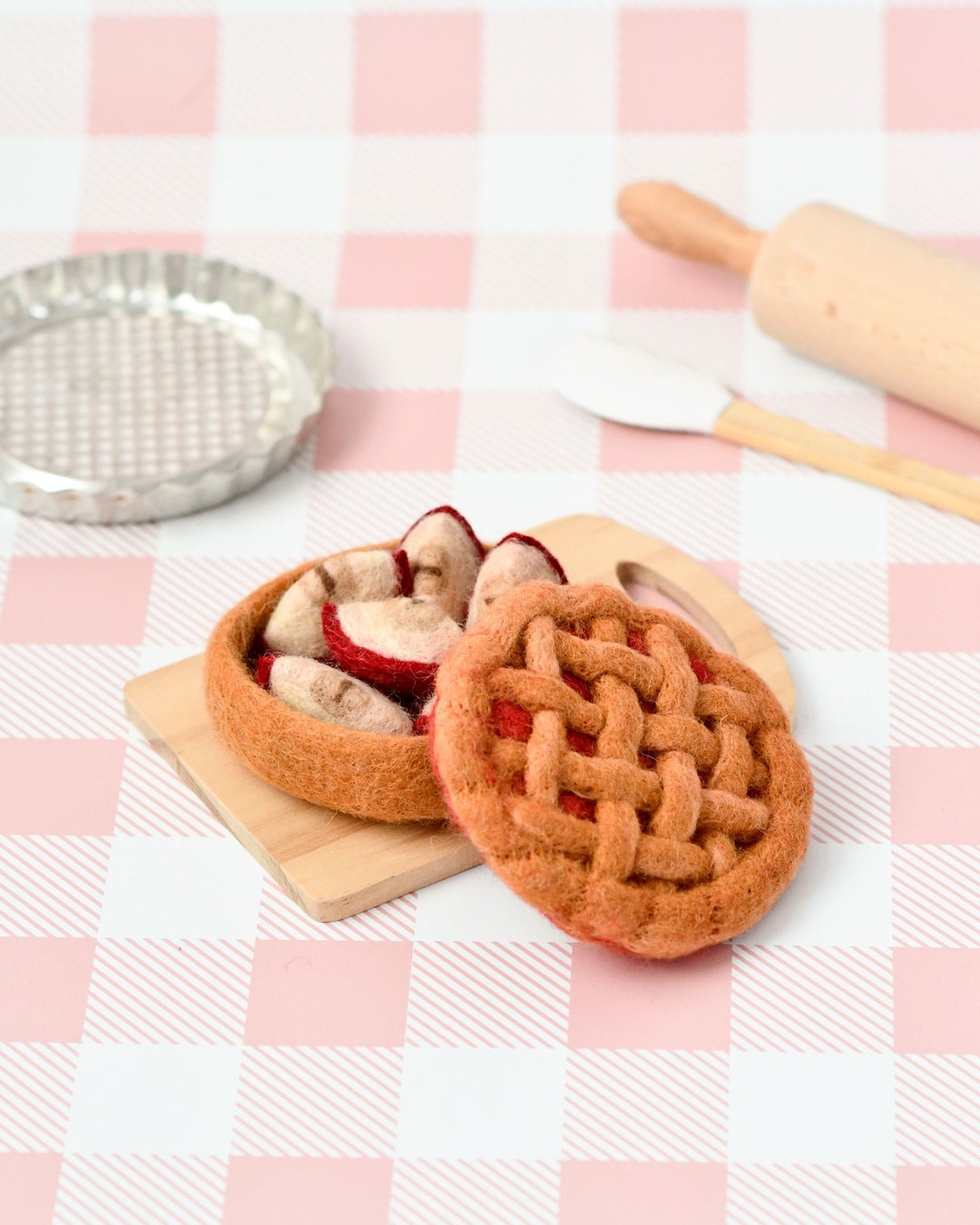 Felt Apple Pie Play Food Set | Felt Food for Pretend Play | Felt Pies ...