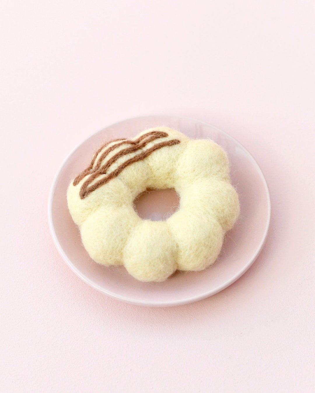 Felt Buttery Vanilla Pon De Ring Donut | Mochi Donut | Felt Play Food ...