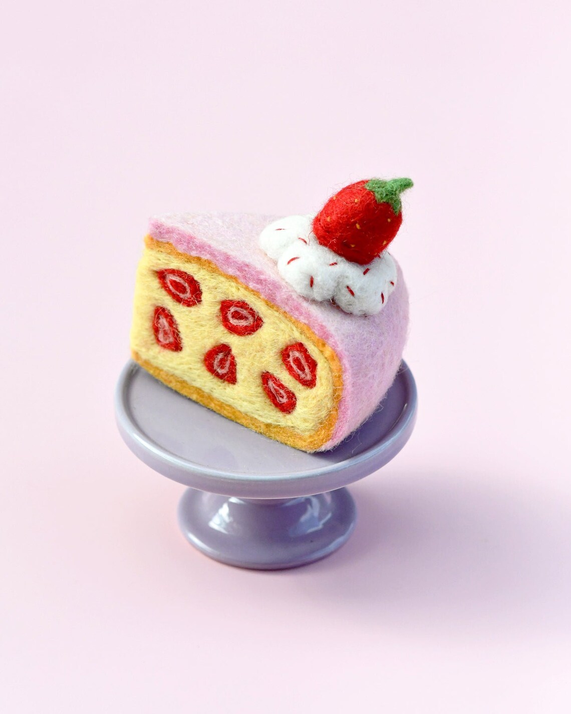 Felt Strawberry Torte Slice | Felt Cake for Pretend Play | Felt ...