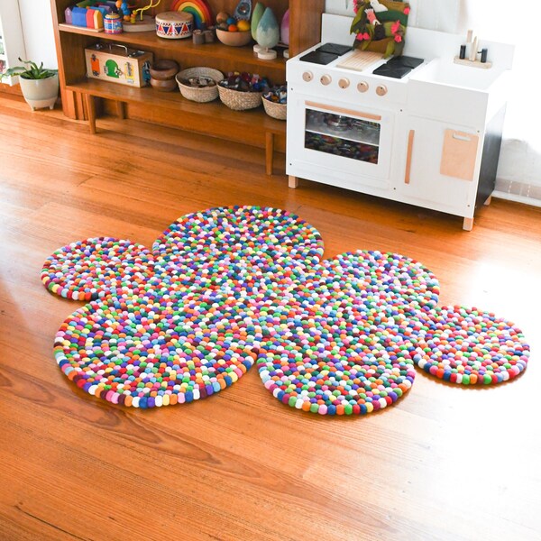 Felt Ball Rug - Etsy