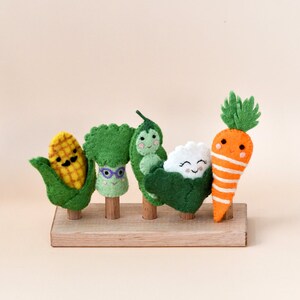 Felt Vegetables Finger Puppets Set, Felt Finger Puppets, Felt ...
