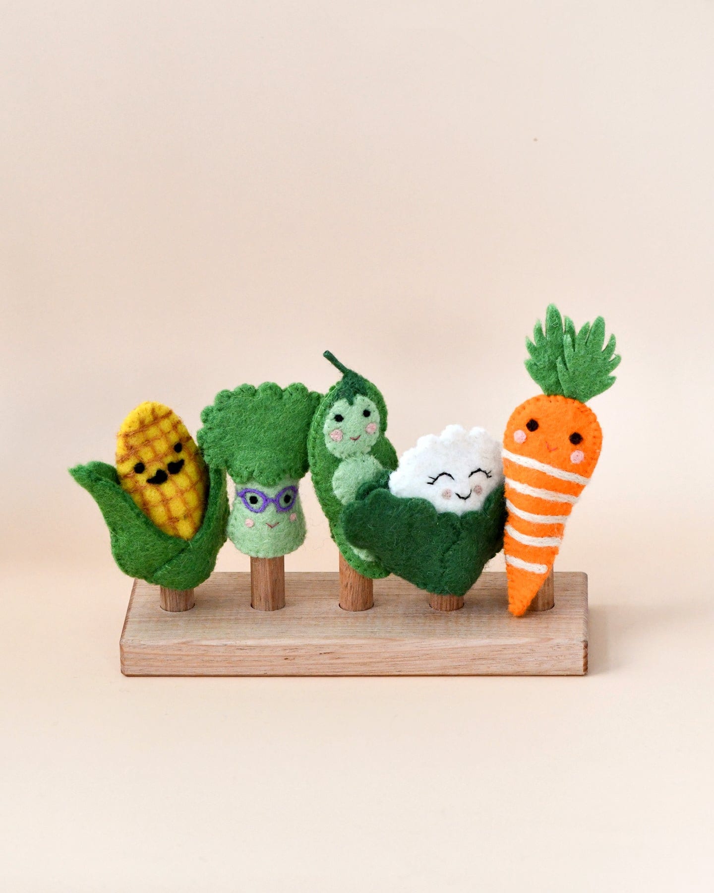 Felt Vegetables Finger Puppets Set, Felt Finger Puppets, Felt ...