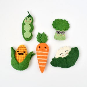 Felt Vegetables Finger Puppets Set, Felt Finger Puppets, Felt ...