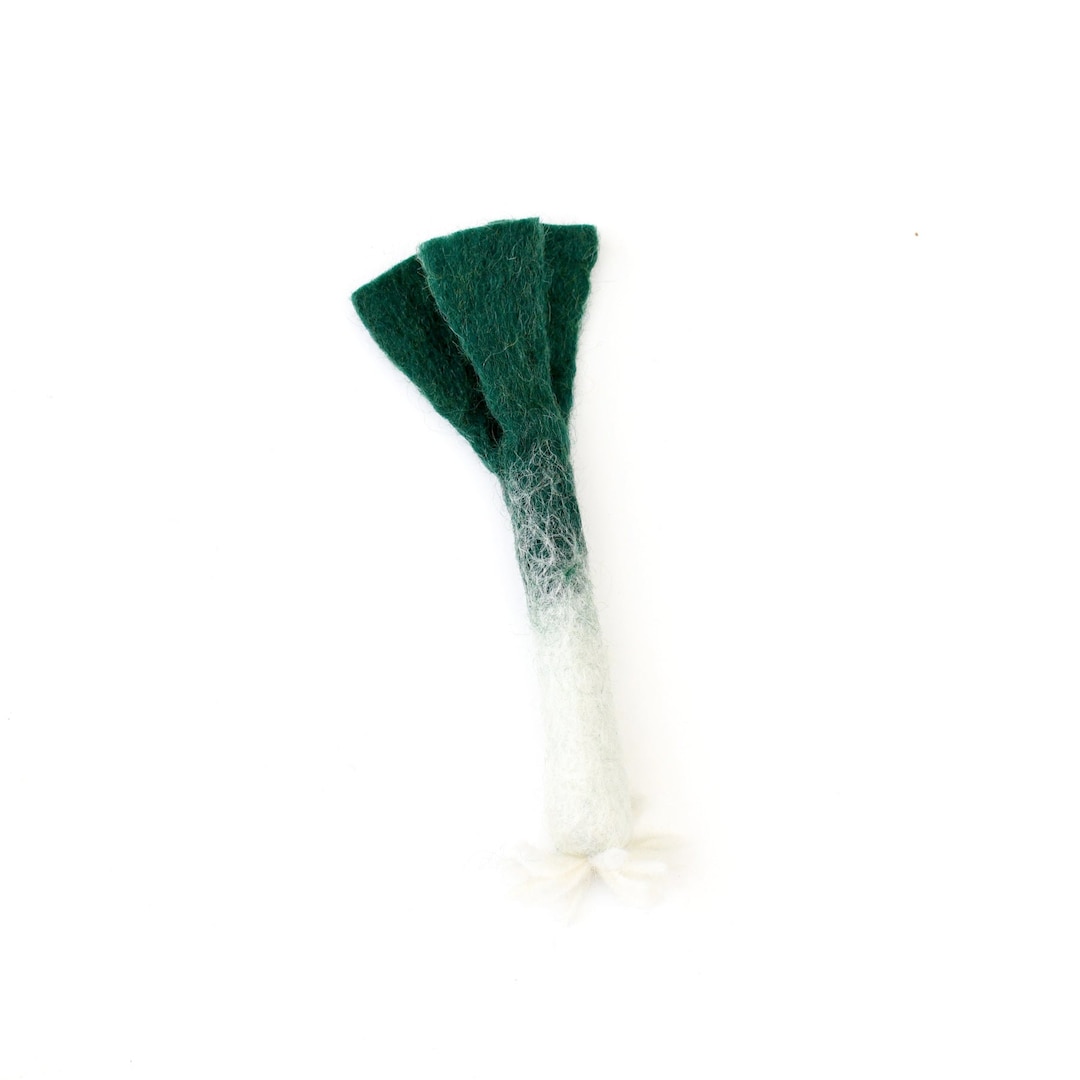 Felt Leek: Felt Fruits and Vegetables for Pretend Play - Etsy