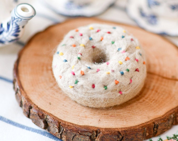 Felt Doughnut donut With Classic Glaze and Rainbow Sprinkles - Etsy