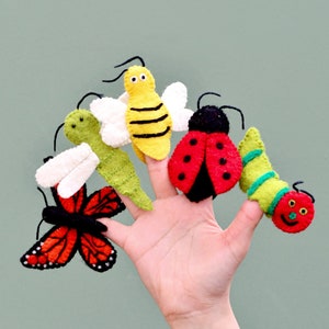 Bugs Finger Puppet Set | Insects and Colourful Bugs Finger Puppets ...