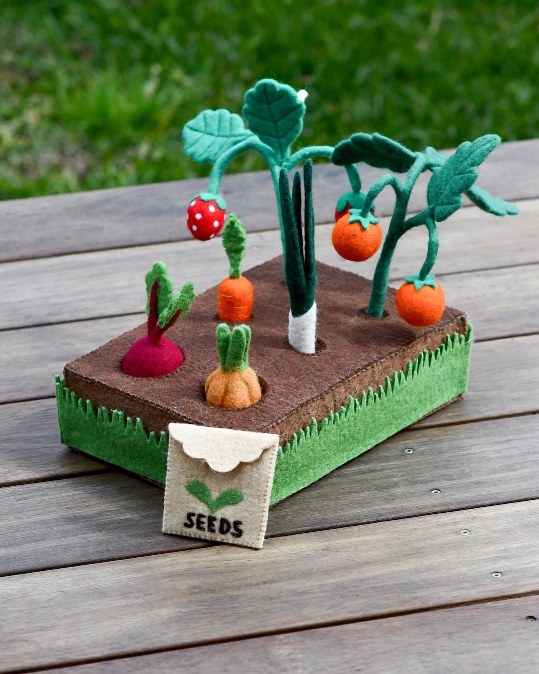 Felt Garden Planter Box With Plants and Vegetables: Interactive Garden ...