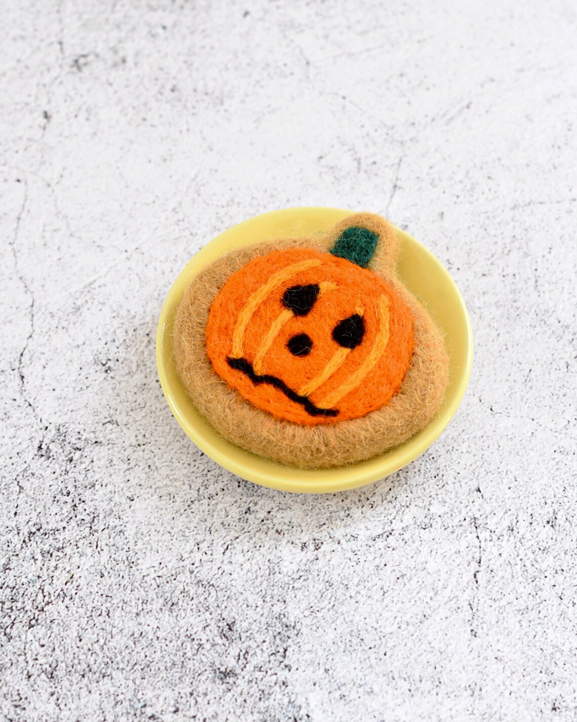 Felt Frazzled Pumpkin Cookie: Sad Pumpkin Cookie - Felt Play Food ...