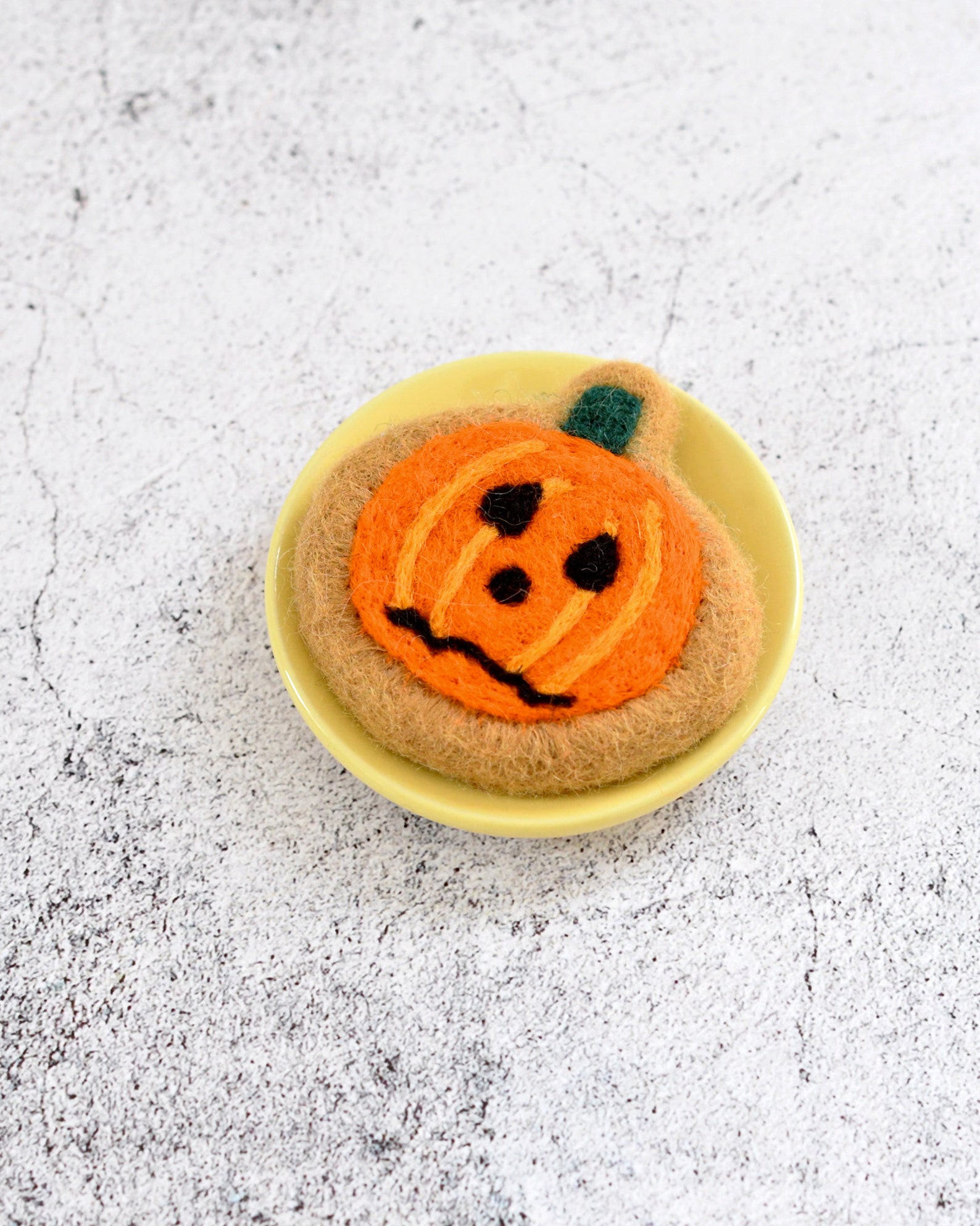Felt Frazzled Pumpkin Cookie: Sad Pumpkin Cookie - Felt Play Food ...