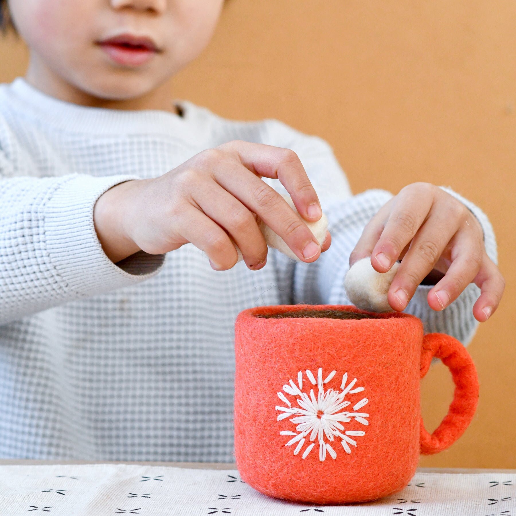 Felt Hot Chocolate Cacao With Marshmallows, Felt Play Food, Felt ...