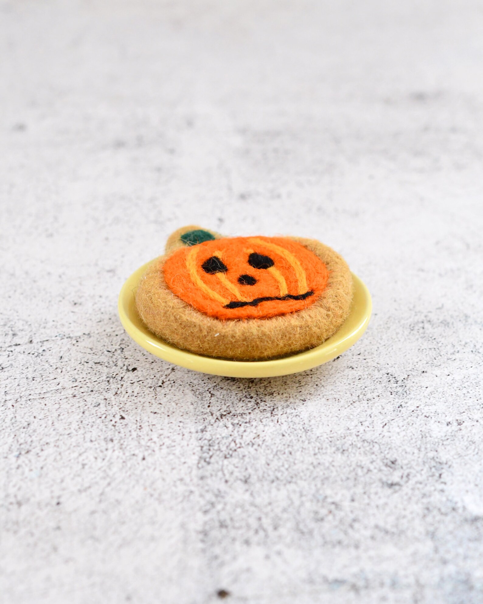 Felt Frazzled Pumpkin Cookie: Sad Pumpkin Cookie - Felt Play Food ...