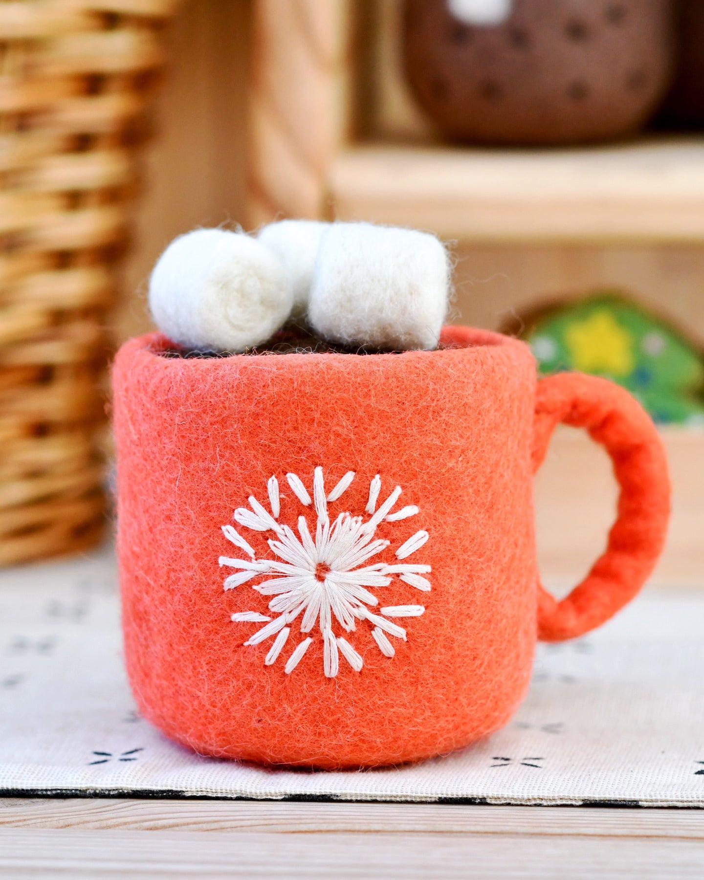 Felt Hot Chocolate Cacao With Marshmallows, Felt Play Food, Felt ...