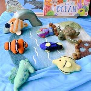 Felt Coral Reef Fish Toys | Set of 7 Coral Reef Fishes | Clownfish ...