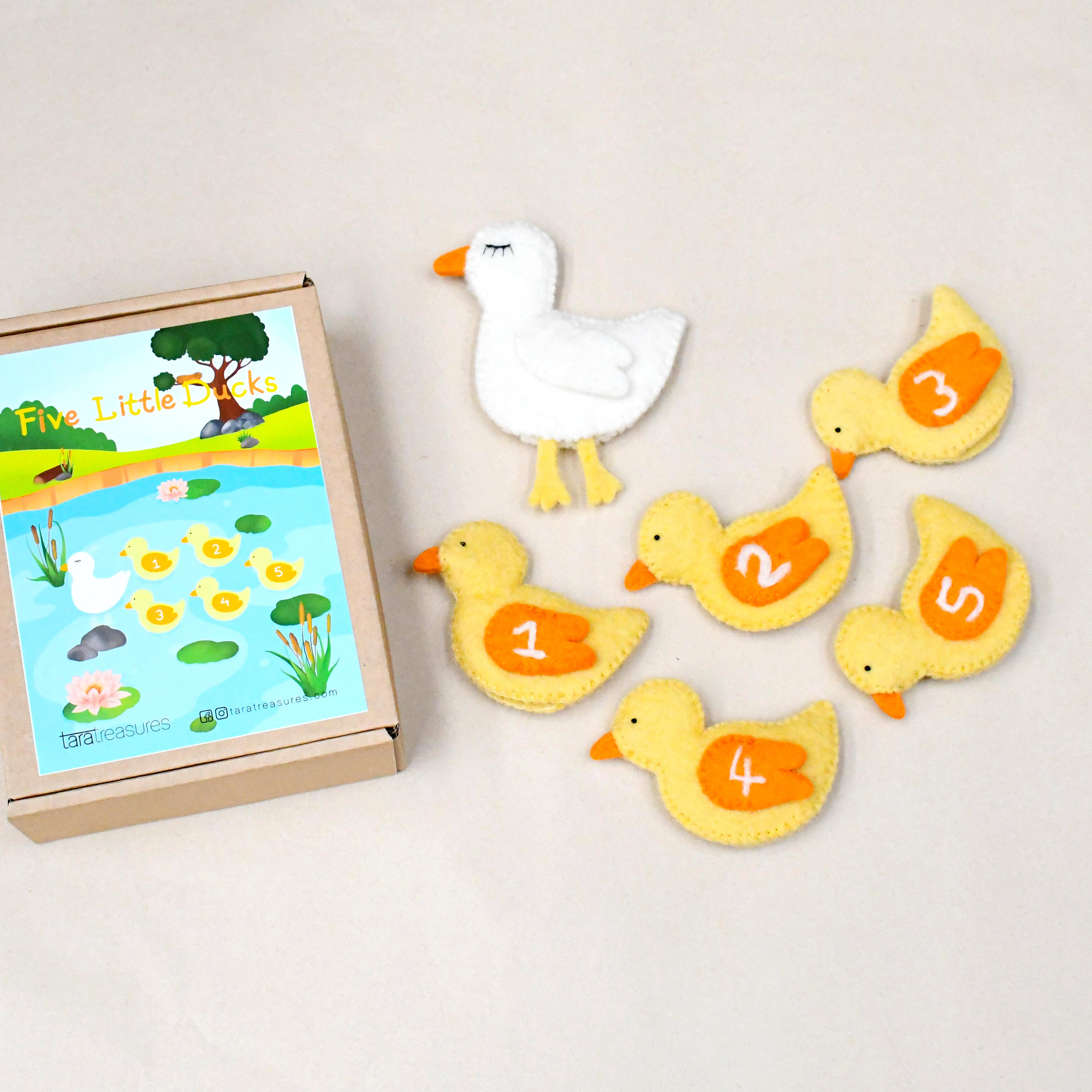 Five Little Ducks Finger Puppet Set 5 Little Ducks Made From - Etsy