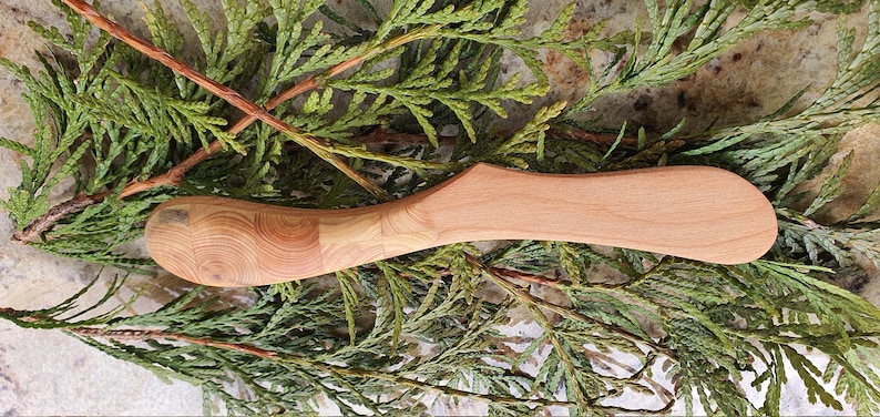 Wood Butter Knife - Juniper and Ash, Handmade in Latvia, 18 Cm - Etsy