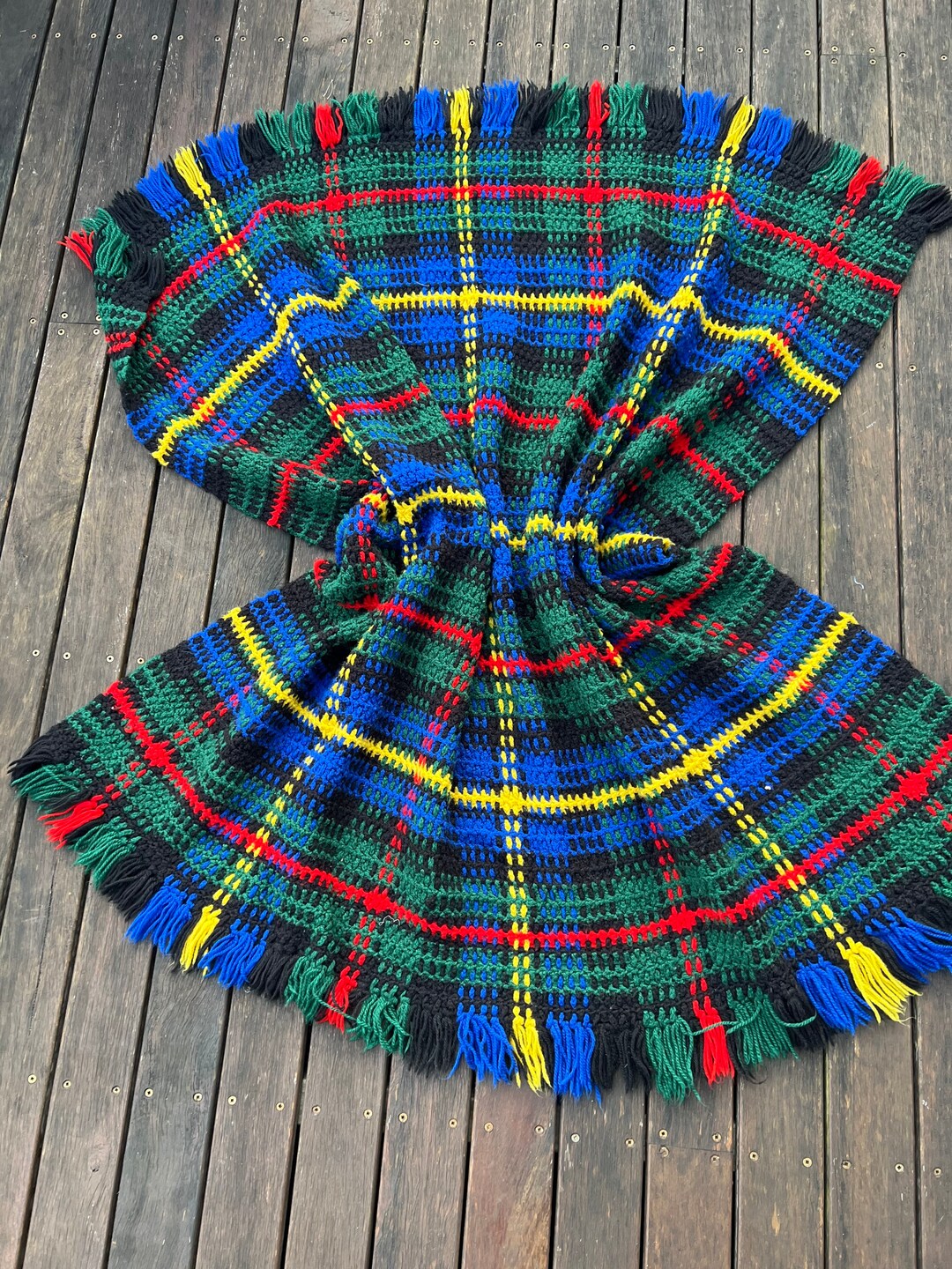 Vintage Throw Handmade Crochet Blanket Retro Blanket Old Blanket Retro ...