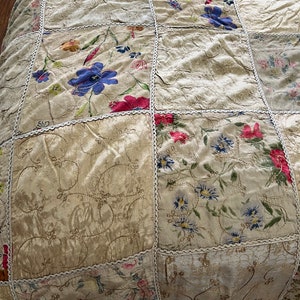 Vintage Bedding Vintage Throw Handmade Throw 50s Throw Retro Large Vintage Blanket Wedding ...