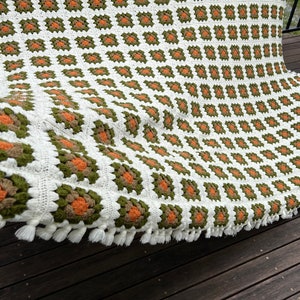 Vintage Throw Crochet Throw Handmade Throw Retro Throw 60s Throw Old ...