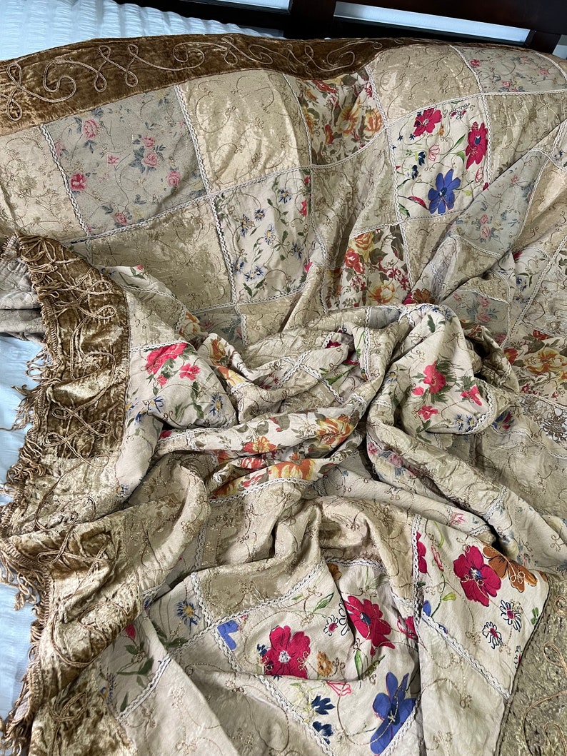 Vintage Bedding Vintage Throw Handmade Throw 50 Throw Retro Blanket ...