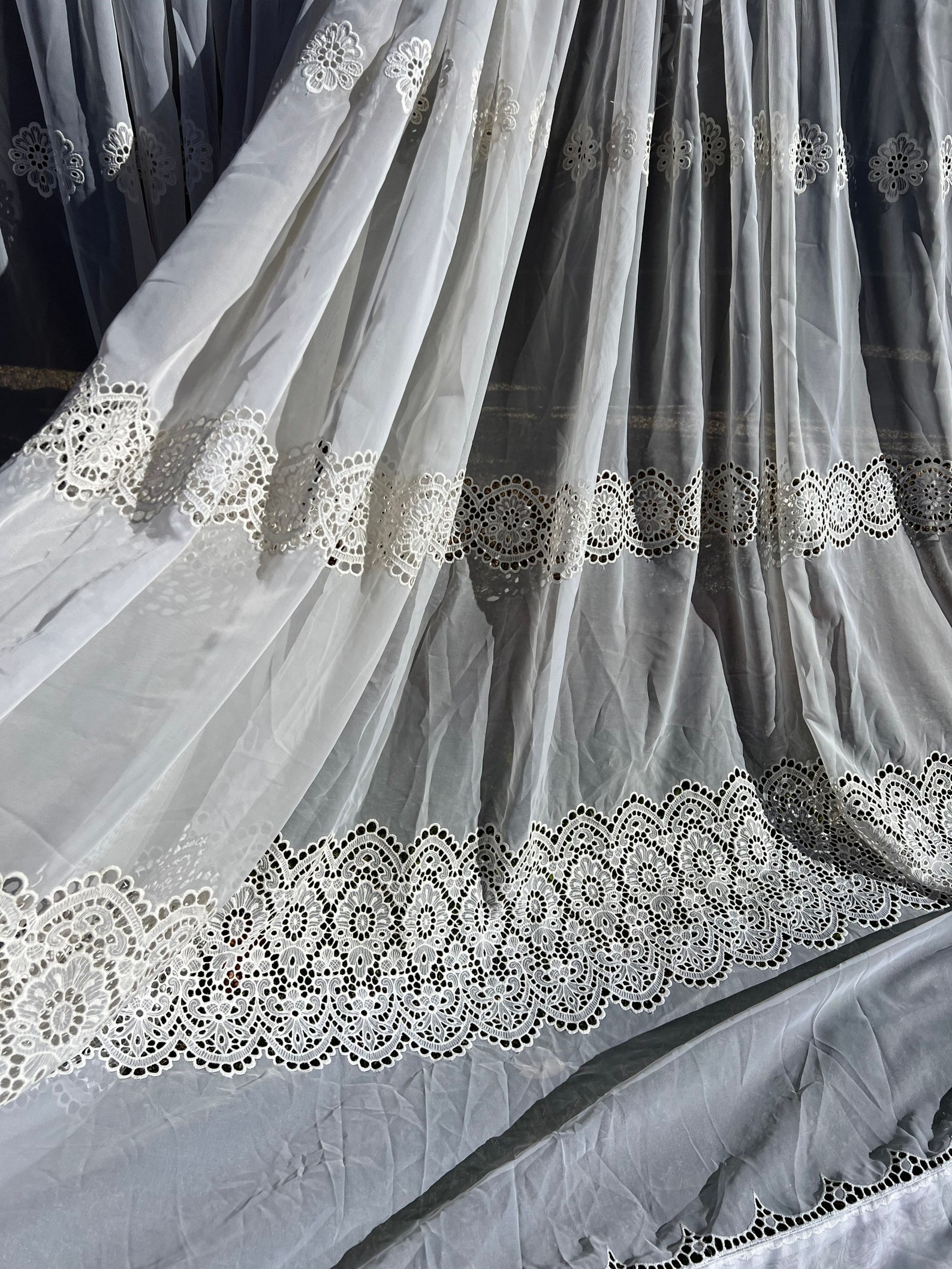Vintage Curtain Shabby Chic Curtain Rod Pocket Curtain Retro Curtain ...