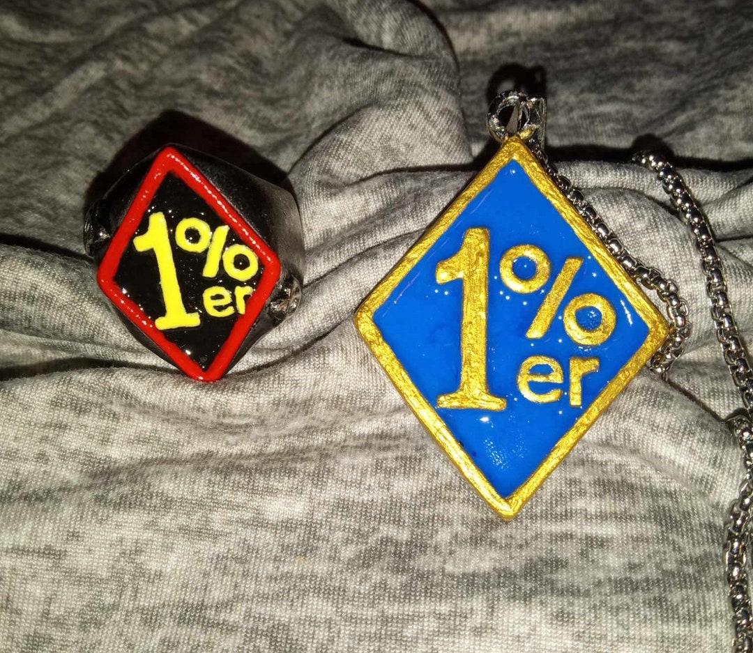 Custom 1 Percenter Diamond Biker MC Rings Custom One Percenter Club ...