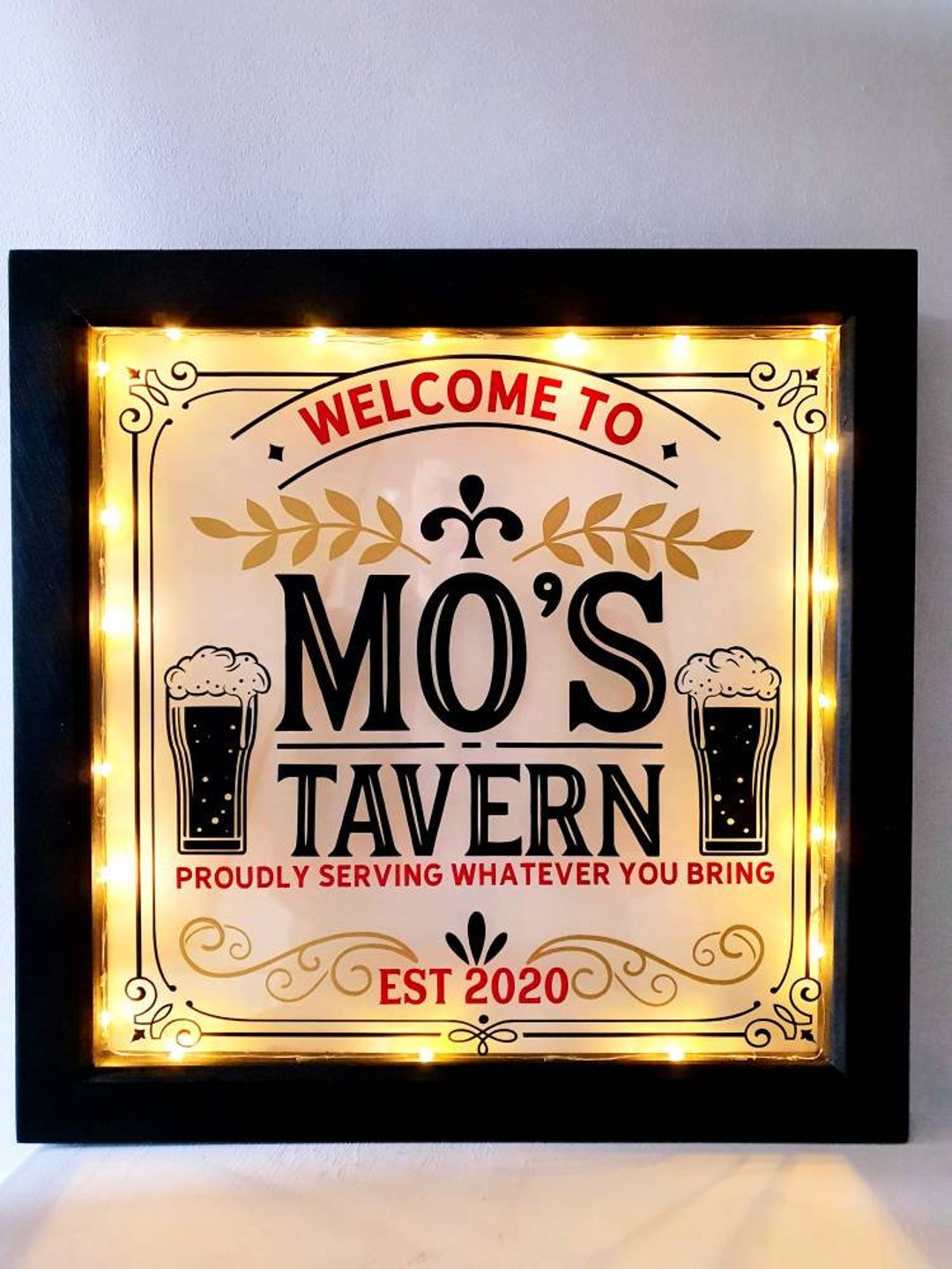 Bar Light up Wall Sign, Home Pub, - Etsy UK