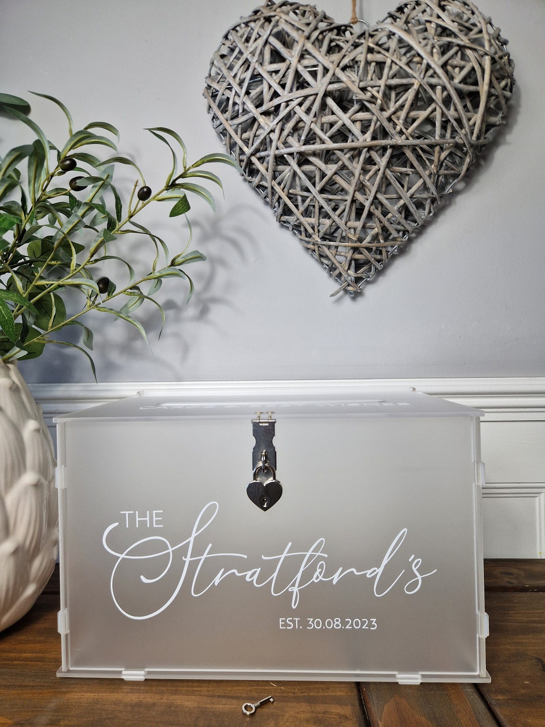 LED Wedding Card Box Post Box, Personalised, Stunning With LED Lighting ...