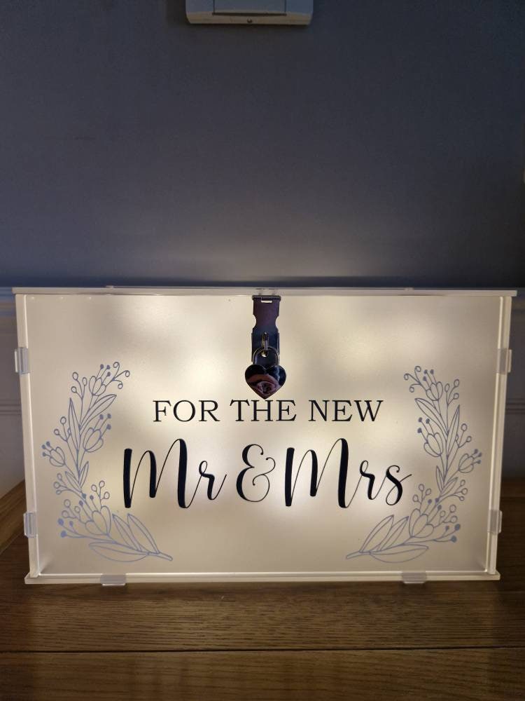LED Wedding Card Box Post Box Personalised Stunning With LED - Etsy UK