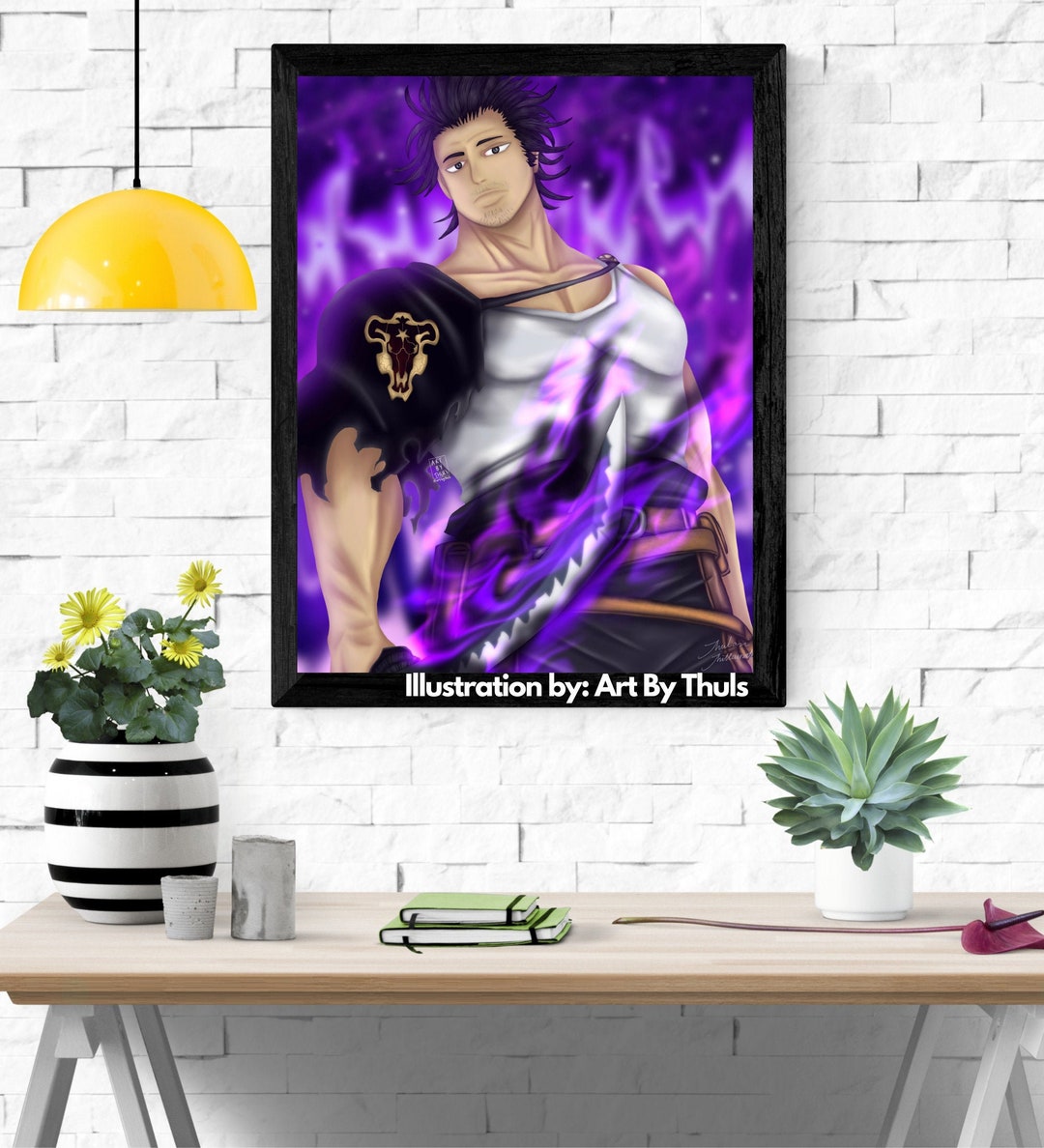 Captain and User of Dark Magic | Anime Art Print (8x10) - Etsy
