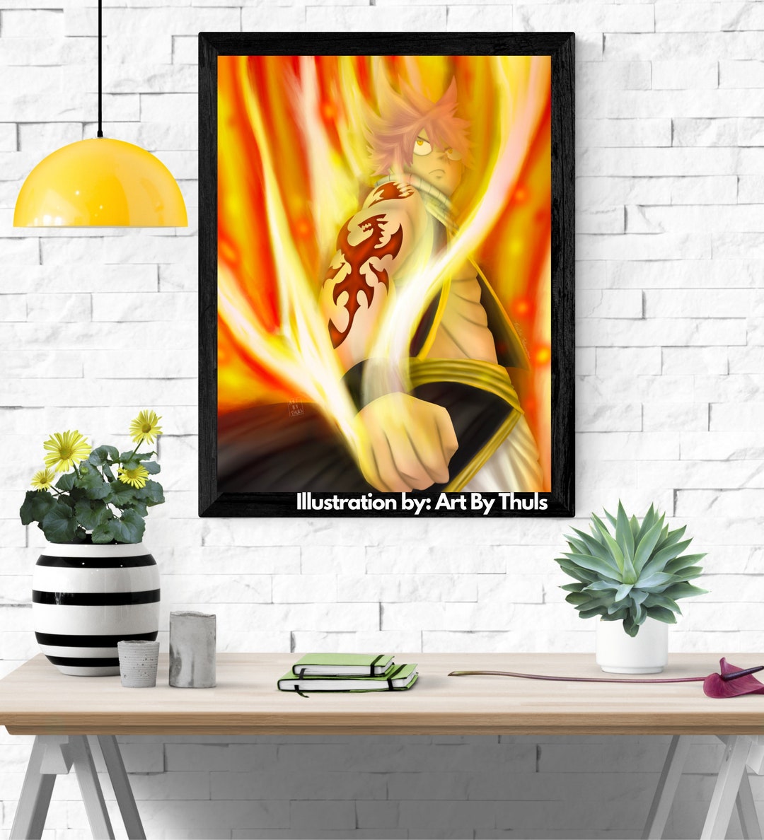 Fire Dragon | Anime Art Print (8x10) - Etsy