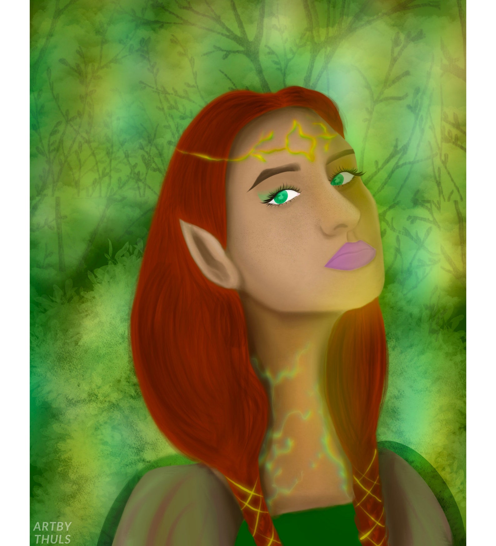 Elemental Princess Collection: Earth Princess Art Print | Etsy