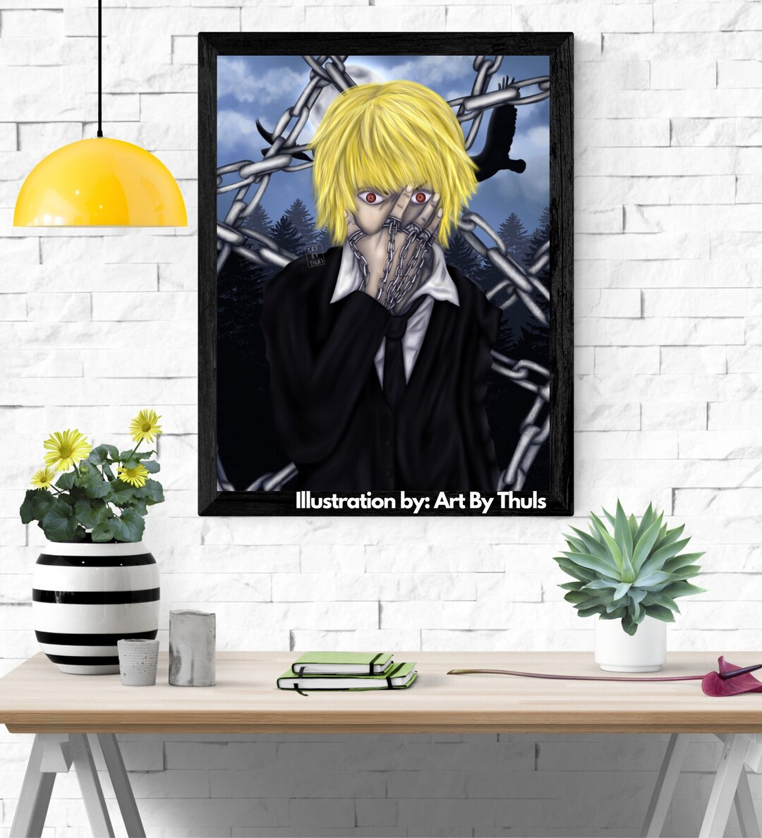 Red Eyes, Chain User | Anime Art Print (8x10) - Etsy