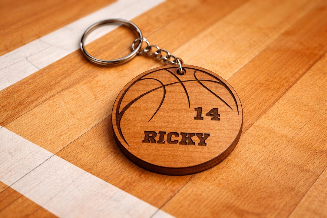 Personalized Basketball Keychain With Name and Number | Team Spirit ...