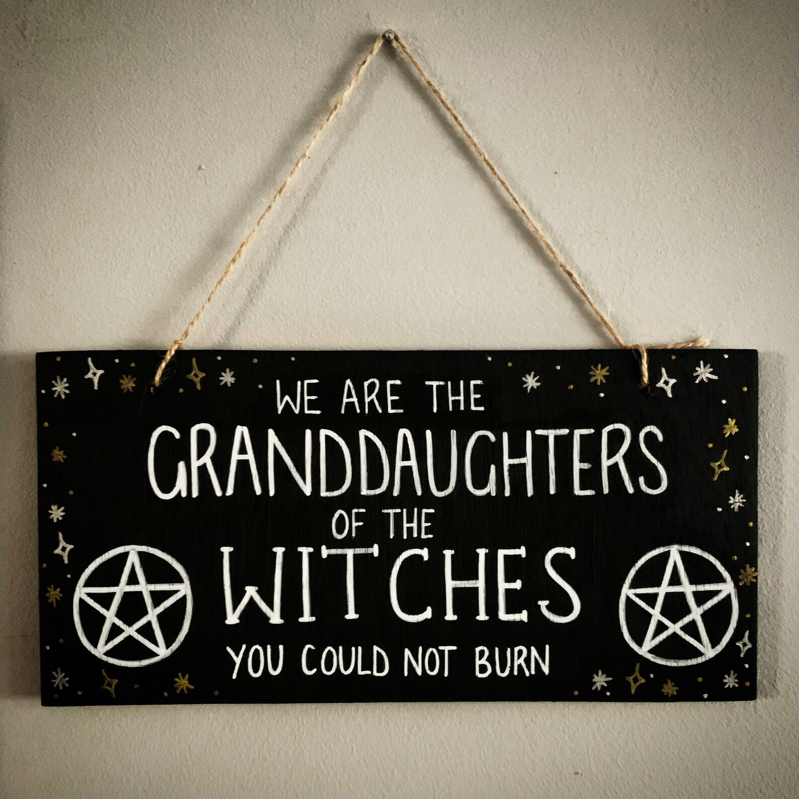 Granddaughters of witches / gothic sign / gothic decor / | Etsy