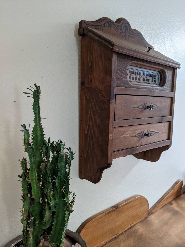 1960's Wooden Handmade Primitive Letter Box, Mailbox 5 Cents Stamps - Etsy