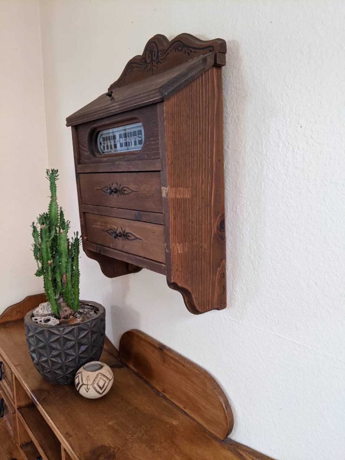 1960's Wooden Handmade Primitive Letter Box, Mailbox 5 Cents Stamps - Etsy