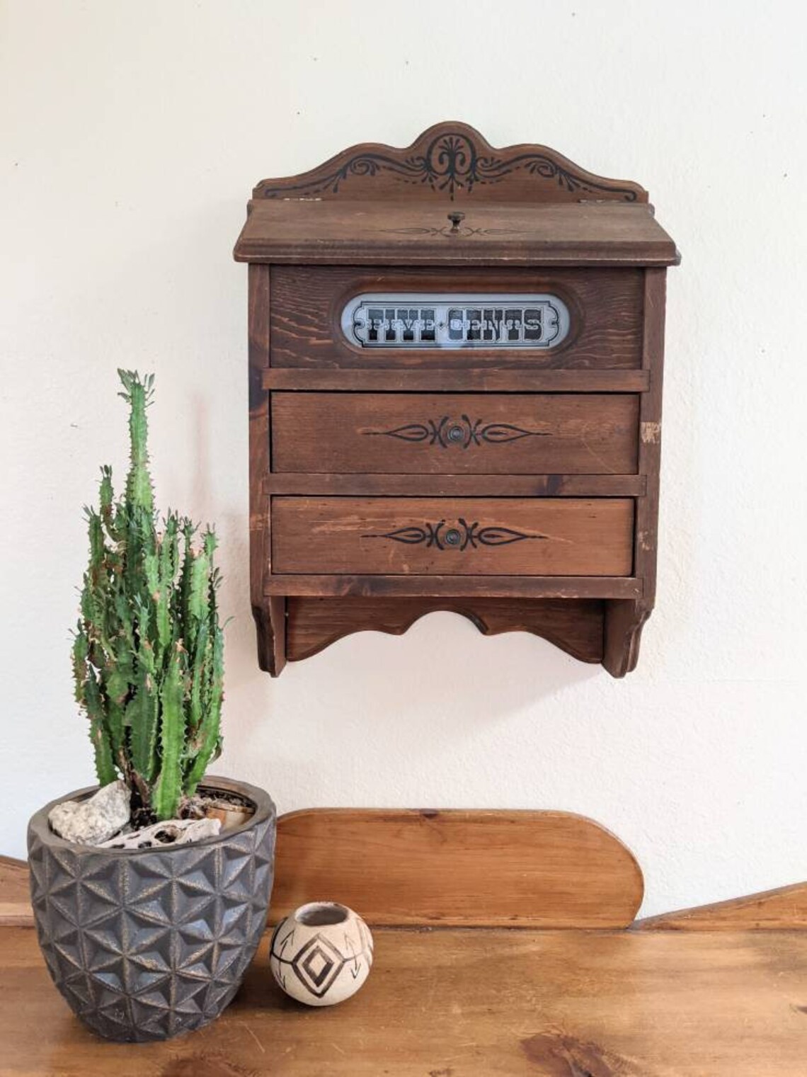 1960's Wooden Handmade Primitive Letter Box, Mailbox 5 Cents Stamps - Etsy