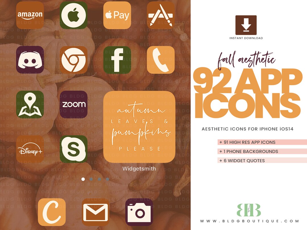 Fall Aesthetic App Icons Ios 14 Ios14 App Cover Autumn - Etsy
