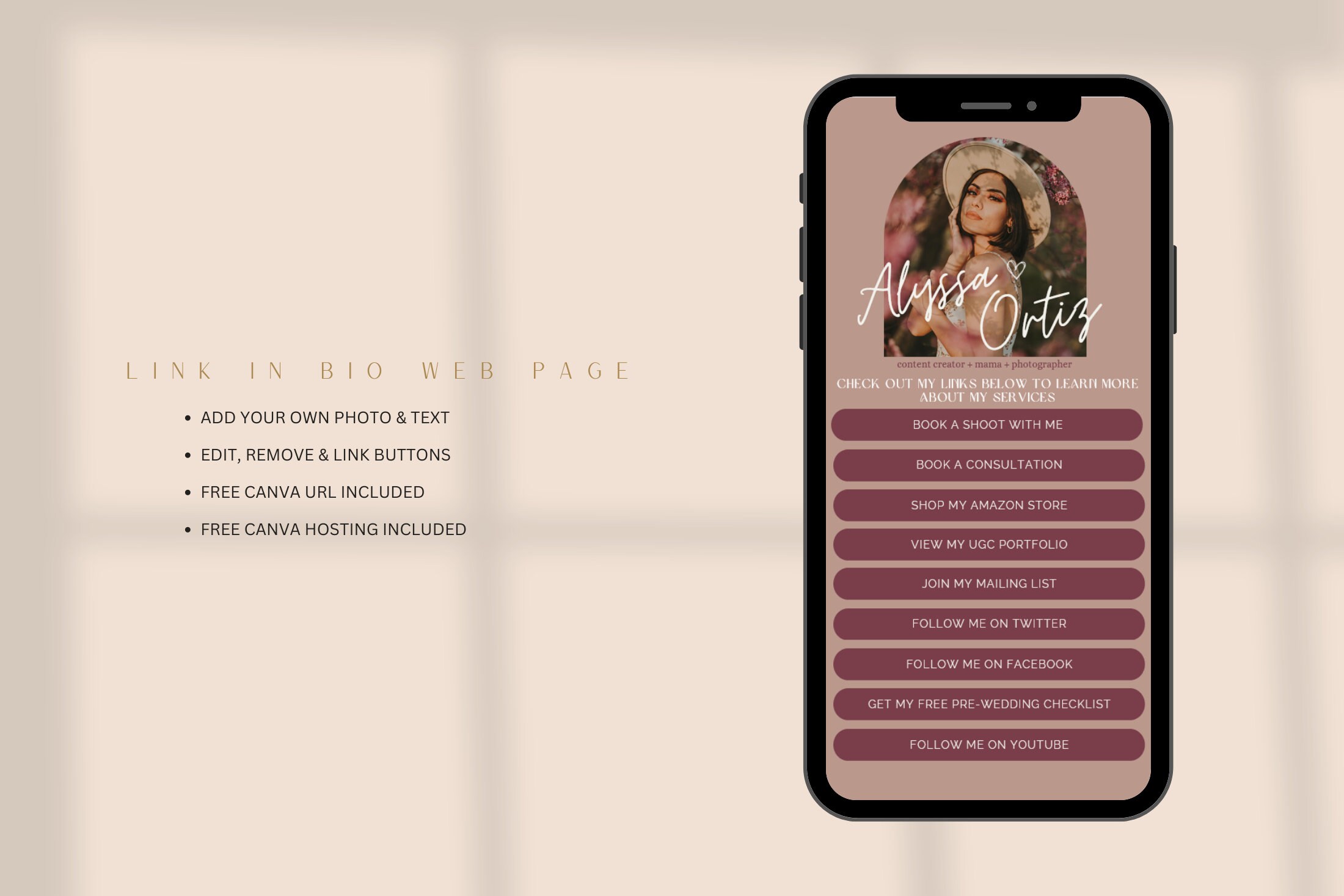 Canva UGC Portfolio Website Template With Linkinbio UGC Etsy