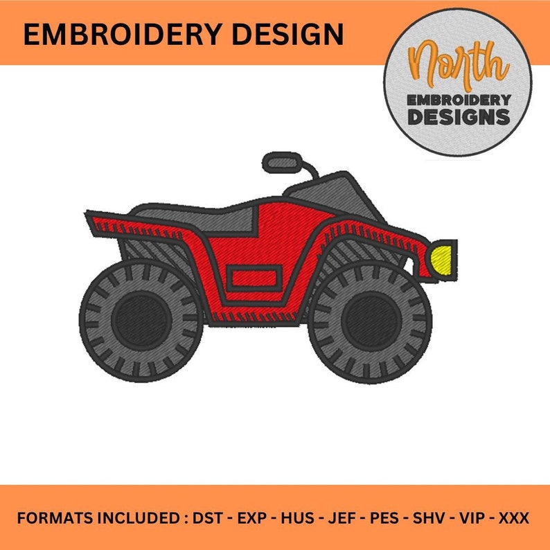 ATV - 4x4 Quad Embroidery Design - Etsy