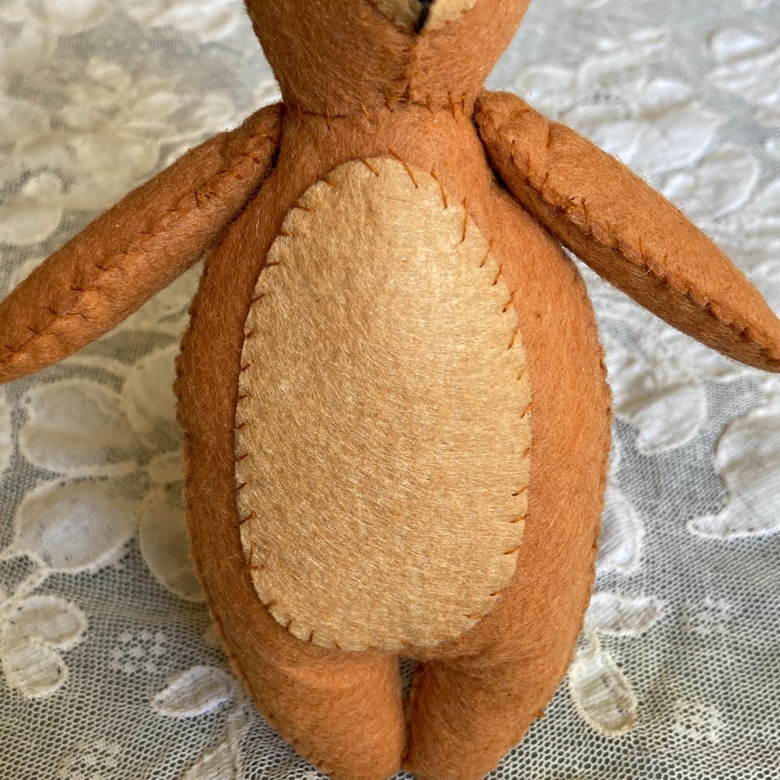 Stuffed Spring Themed Bear Collectible, Mushroom Bear, Cute Felt Bear ...