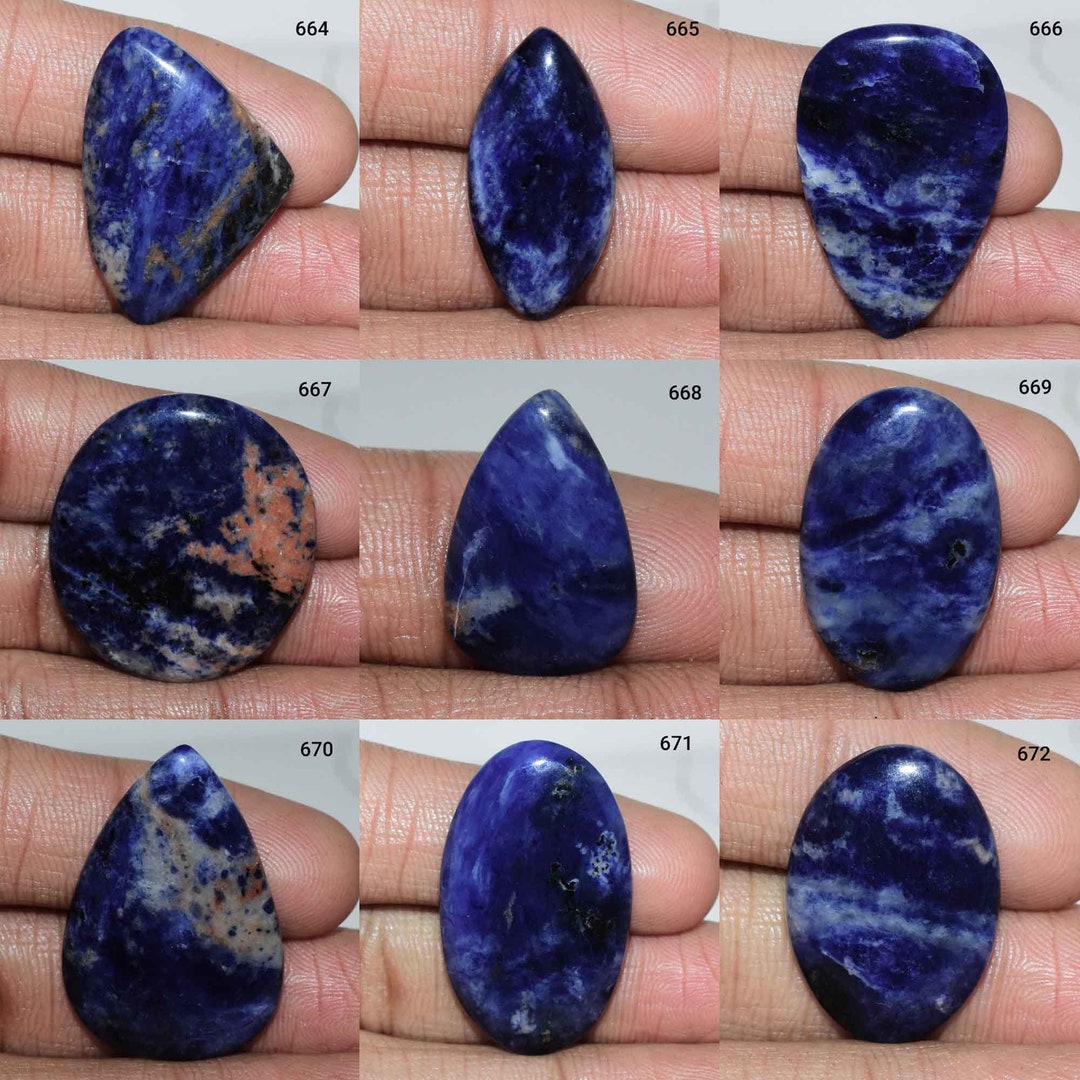 Excellent Sodalite Cabochon, Sodalite Jewelry, 100% Natural Sodalite ...