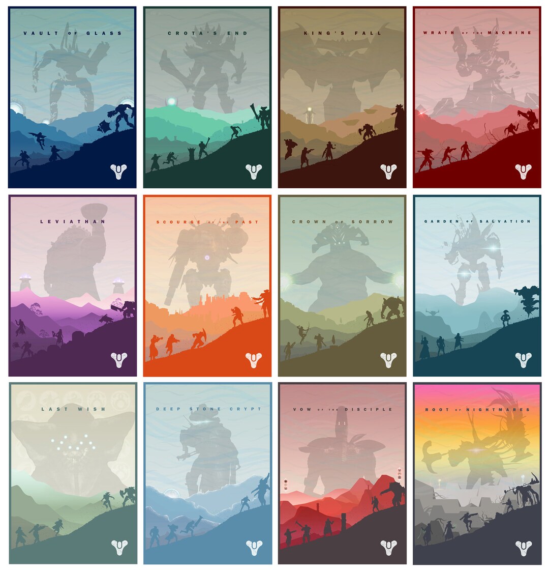 Destiny Raid Collection Destiny 1 and 2 Complete Set - Etsy