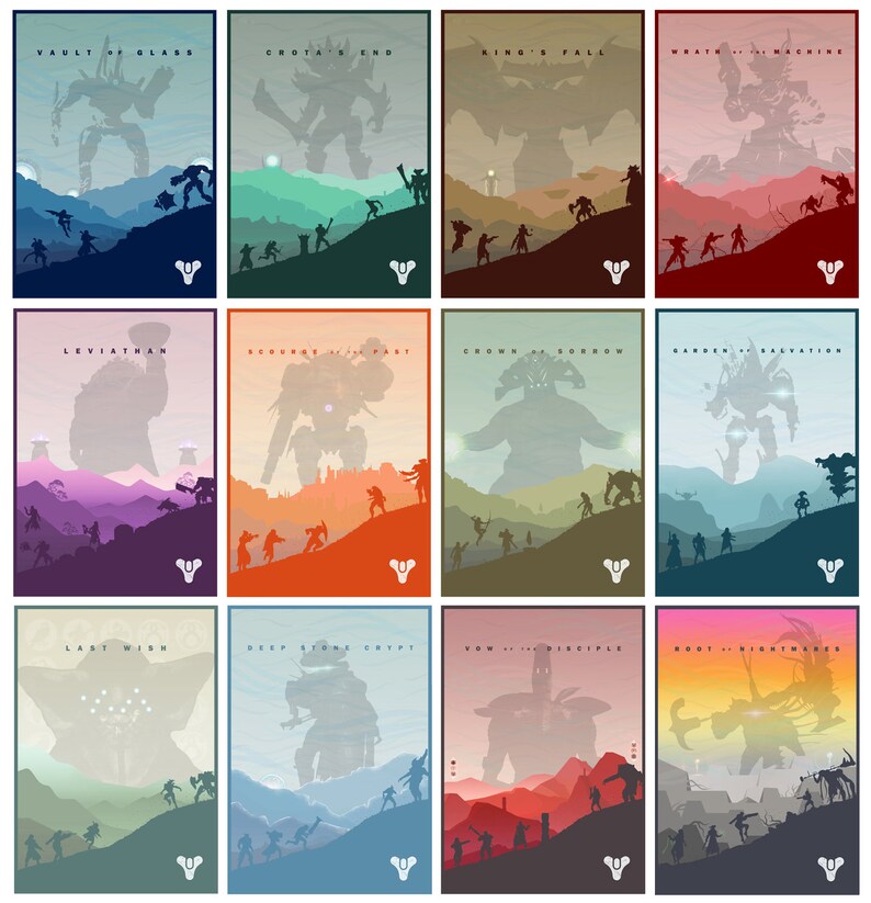 Destiny Raid Collection Destiny 1 and 2 Complete Set - Etsy