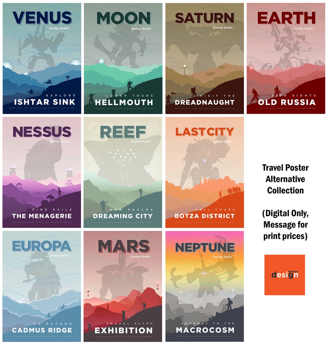 Destiny Travel Poster Collection - Etsy