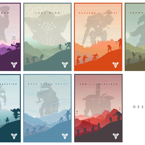 Destiny Raid Collection Destiny 1 and 2 Complete Set | Etsy