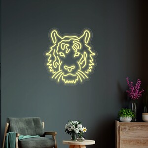 Tiger Cat Head LED Light Neon Sign - Etsy