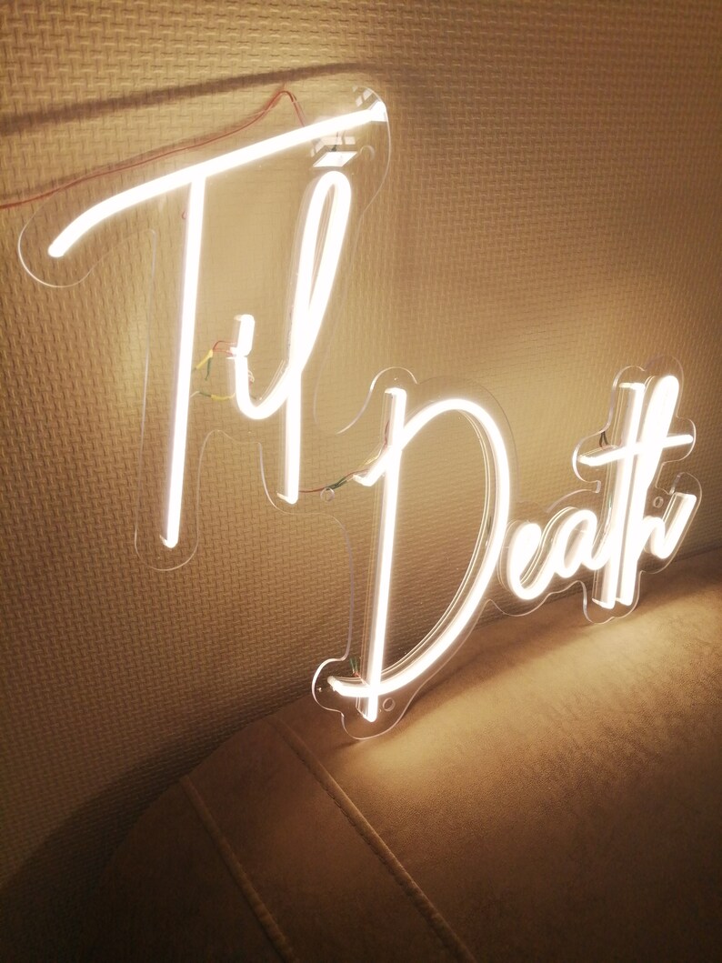 Till Death Neon Sign, Led Neon Sign Wedding Party , Till Death Do Us ...