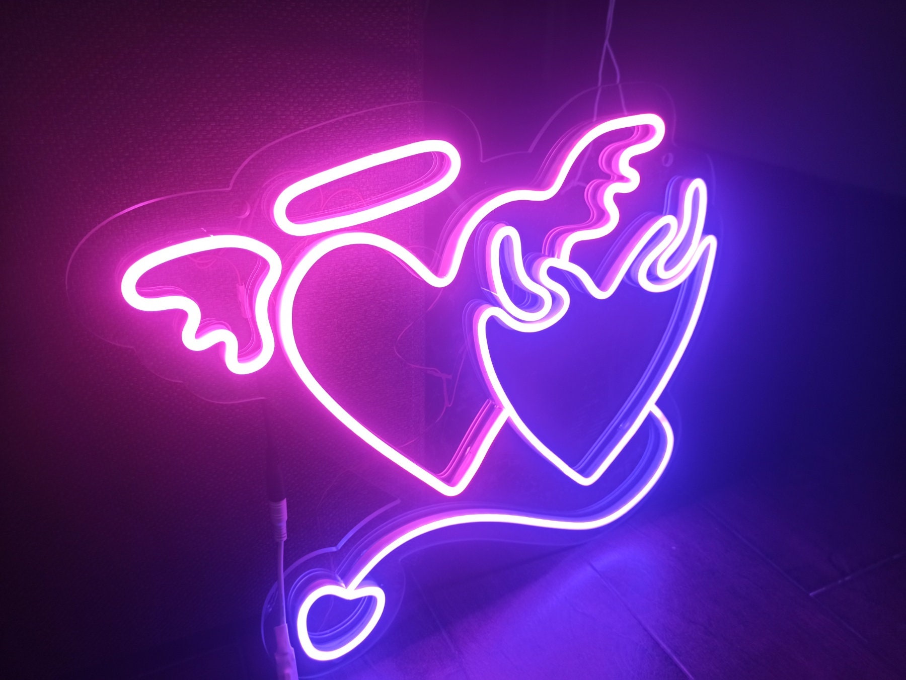 Angel and Devil LED Neon Sign Wedding Custom Neon Sign | Etsy